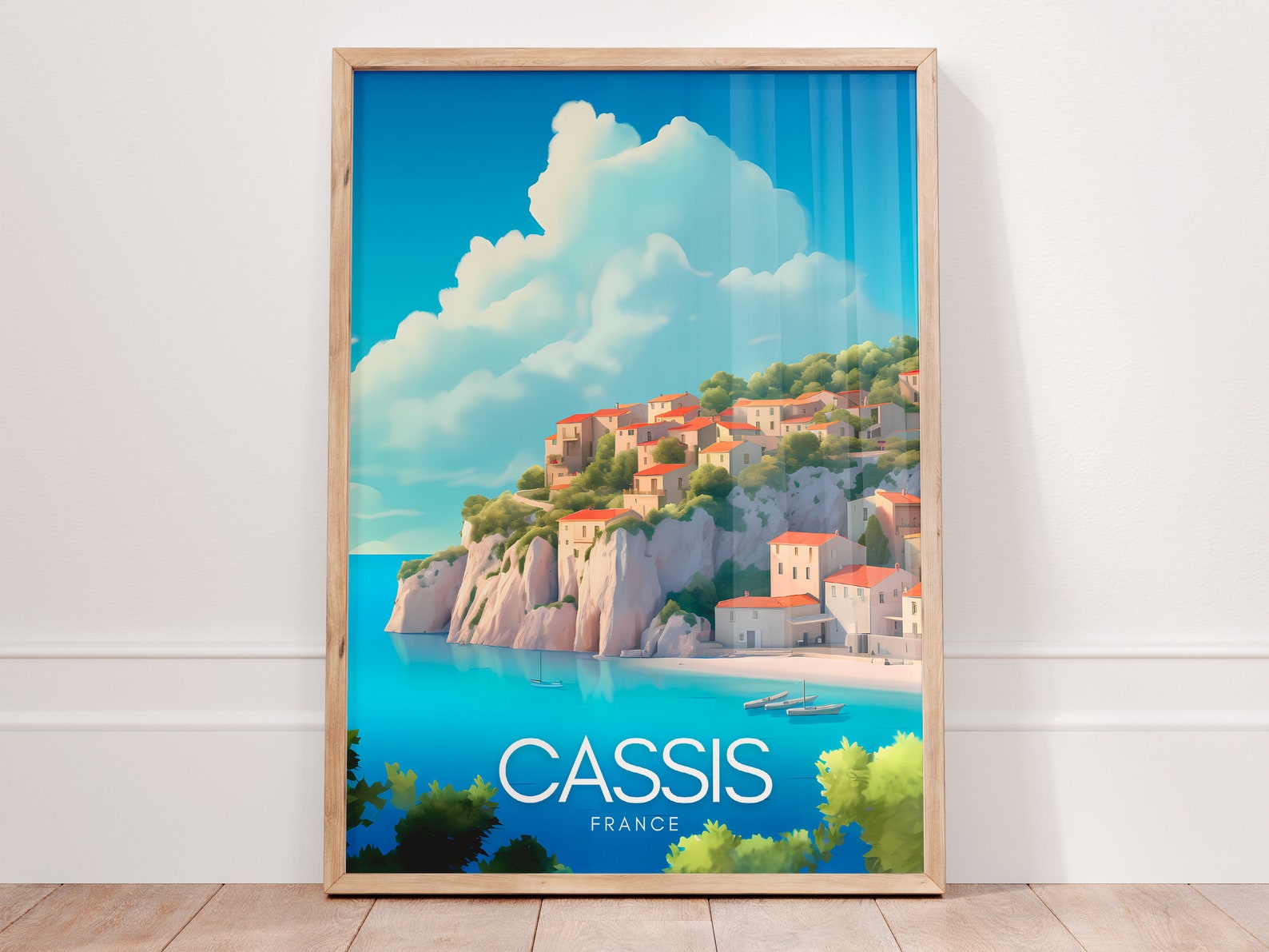 CASSIS Print, Calanques of Cassis Wall Art Travel Poster France City ...