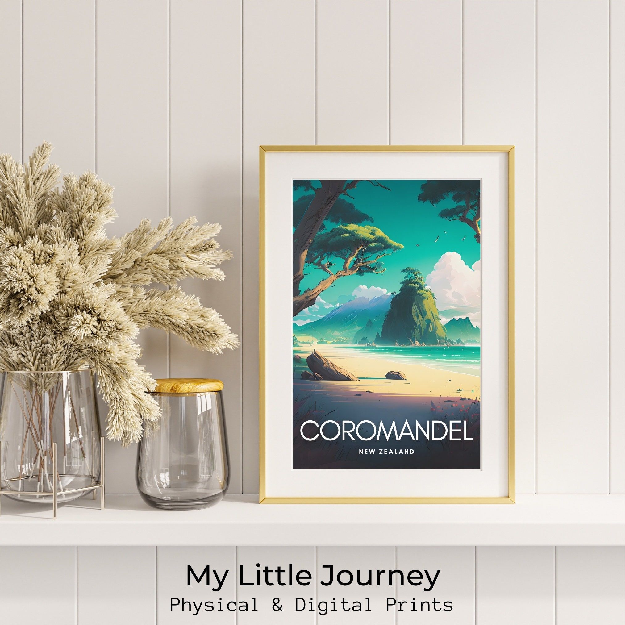 COROMANDEL Poster New Zealand Wall Art Print New Zealand Travel Print ...