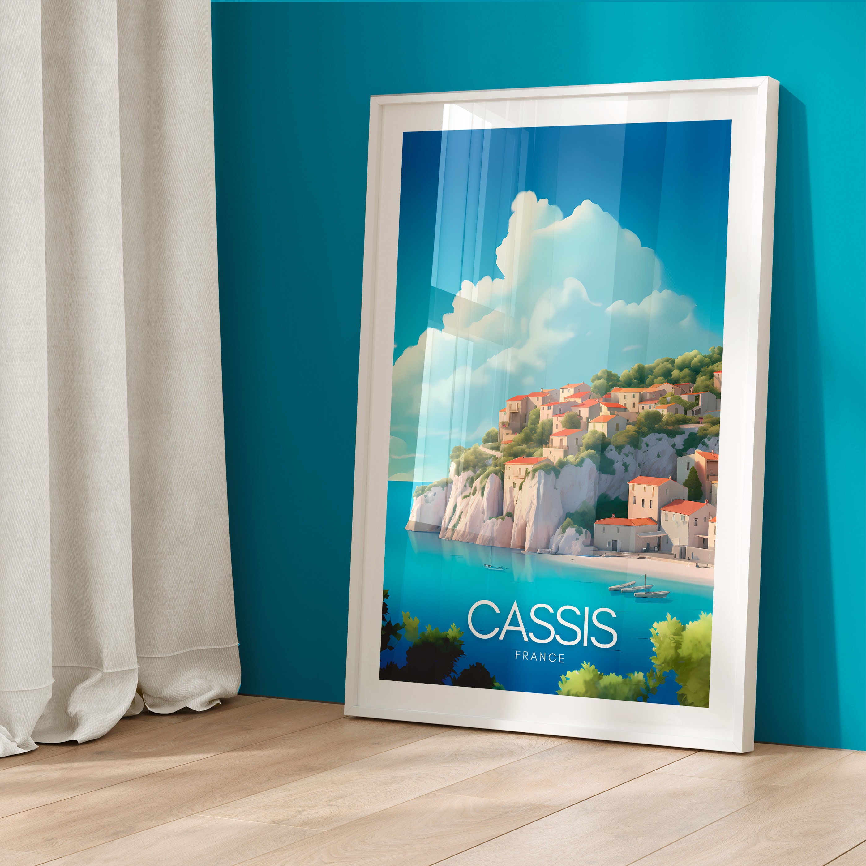 CASSIS Print, Calanques of Cassis Wall Art Travel Poster France City ...