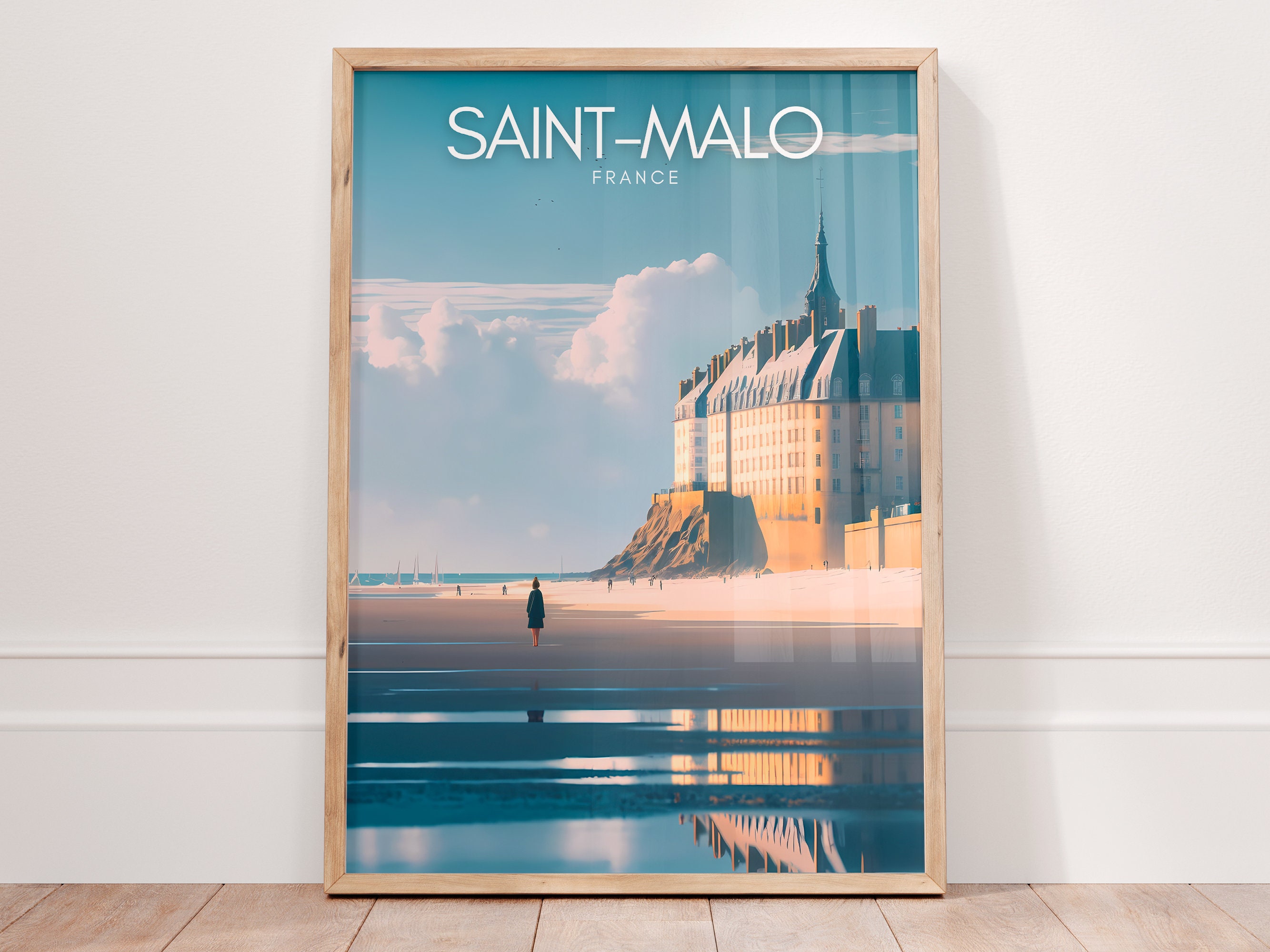 SAINT-MALO Poster | Saint Malo Wall Art | France Travel Print Brittany ...