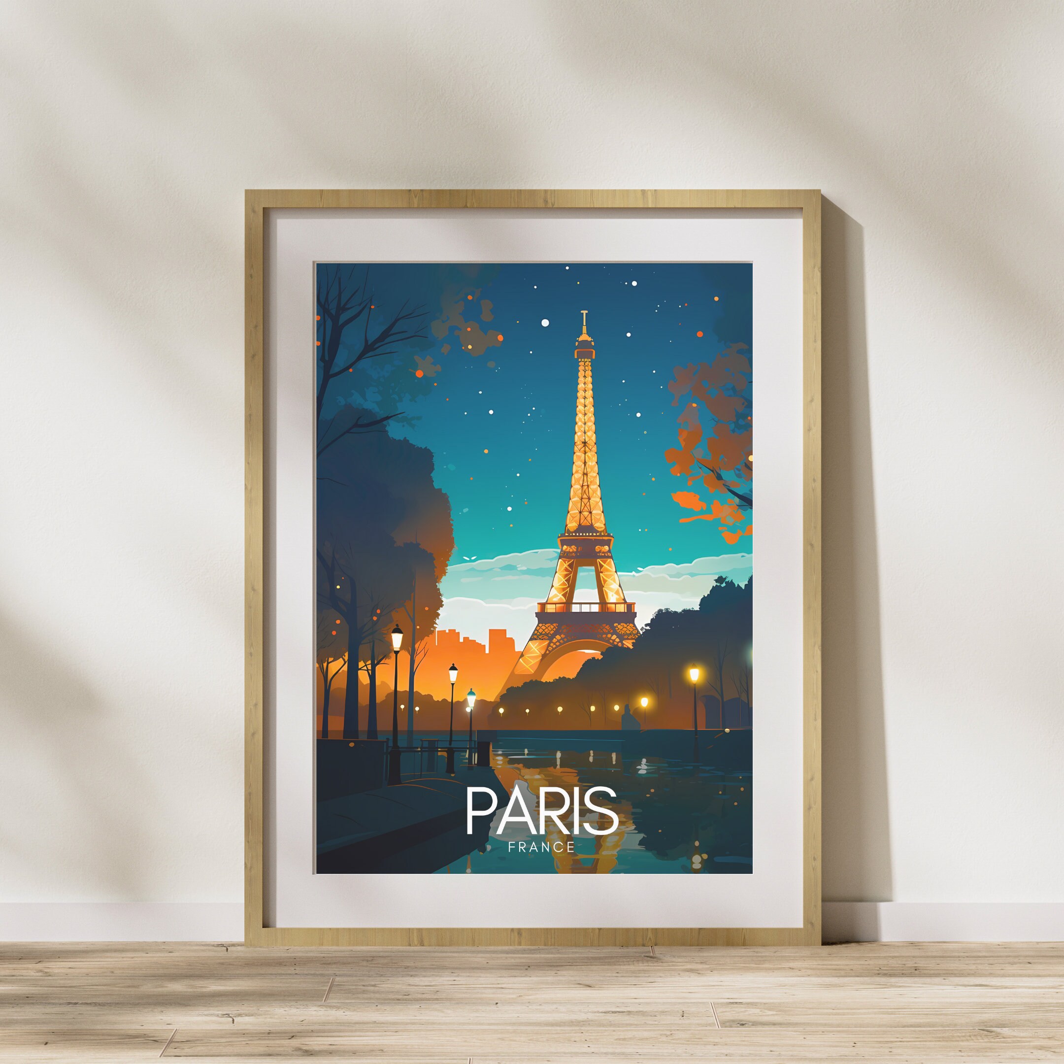 PARIS Travel Print Eiffel Tower Paris Print France Wall Art Décor Paris ...