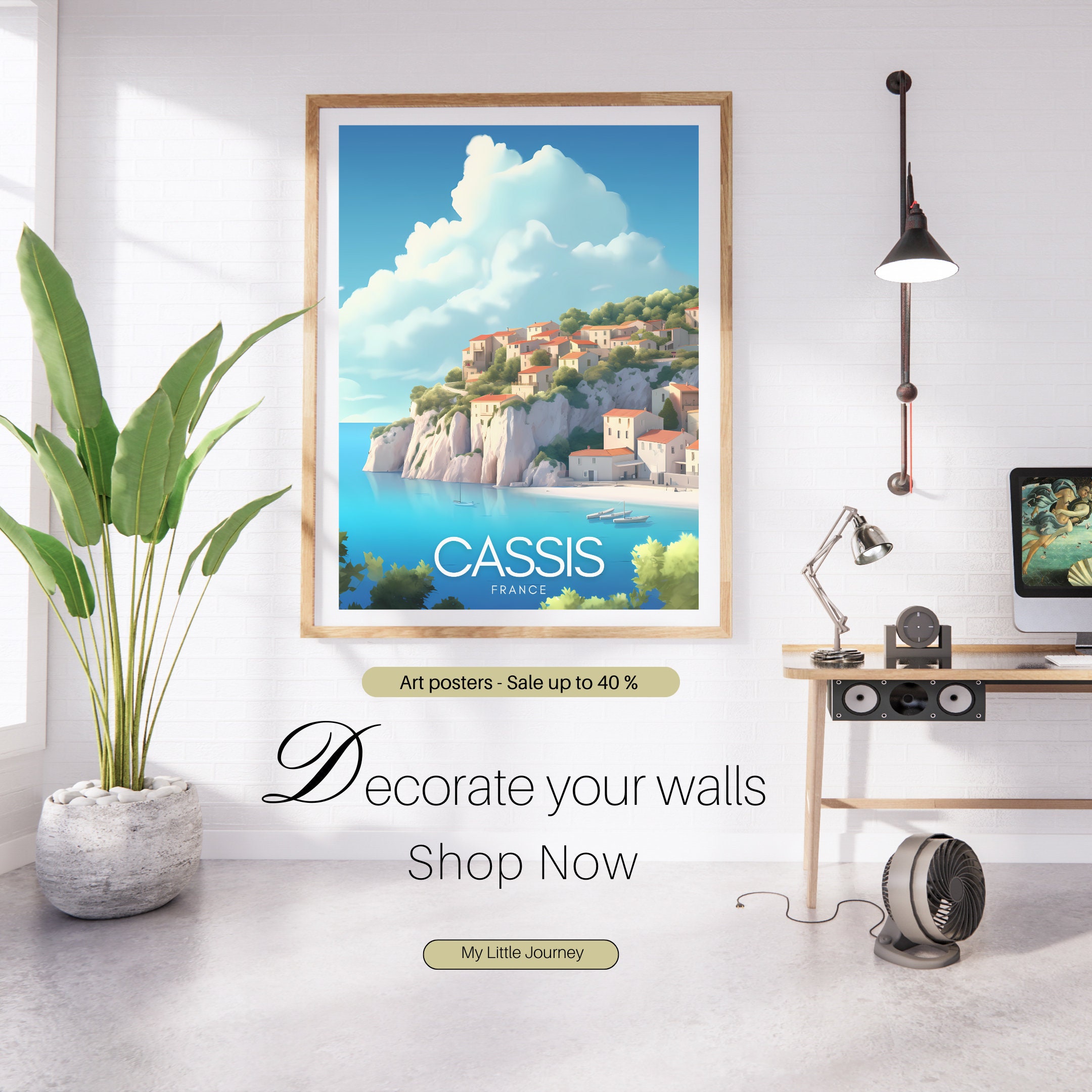 CASSIS Poster the Calanques of Cassis Wall Art France Travel Poster ...