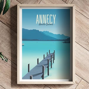 Annecy France Poster, Lake Annecy Wall Art, Haute-savoie Travel Print ...