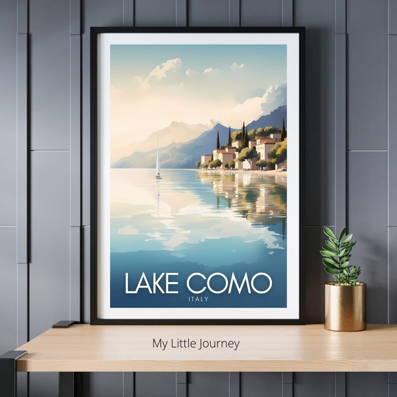 LAKE COMO Poster | Lago Di Como Print | Italy Travel Poster Print ...