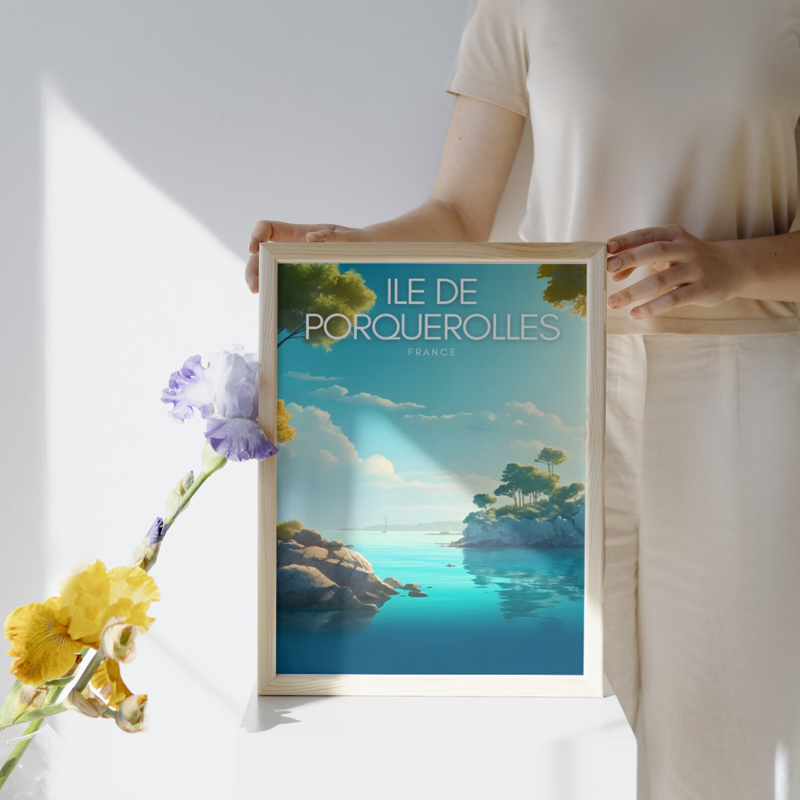 PORQUEROLLES Poster Porquerolles Island Print South of France Print France Travel Poster ...