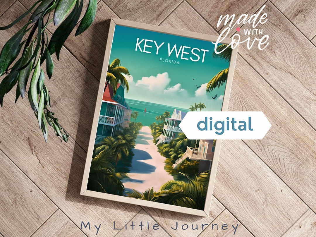 KEY WEST Print, Florida Keys Islands Wall Art, Key West Poster, USA ...
