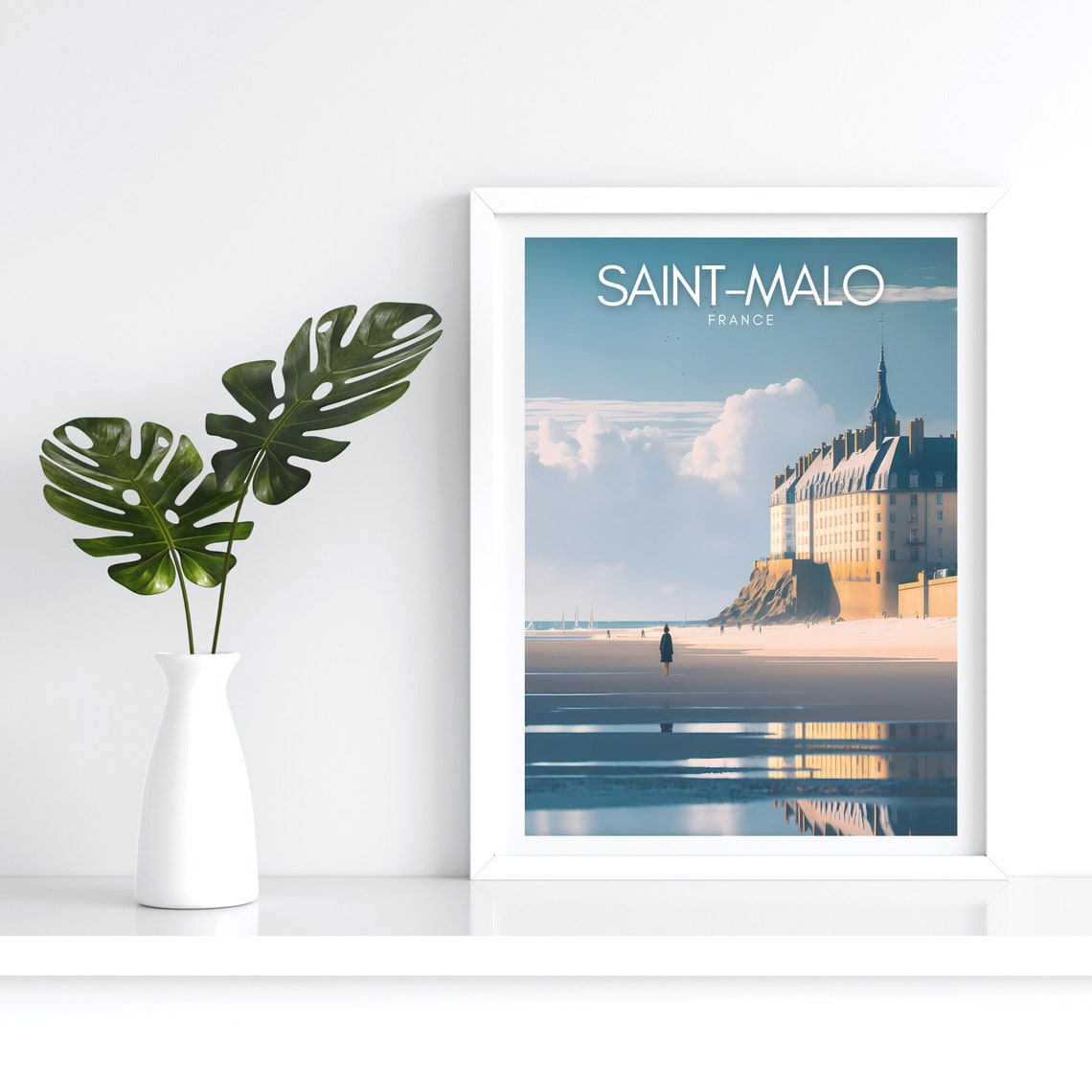 SAINT-MALO Poster | Saint Malo Affiche | France Travel Print | France ...