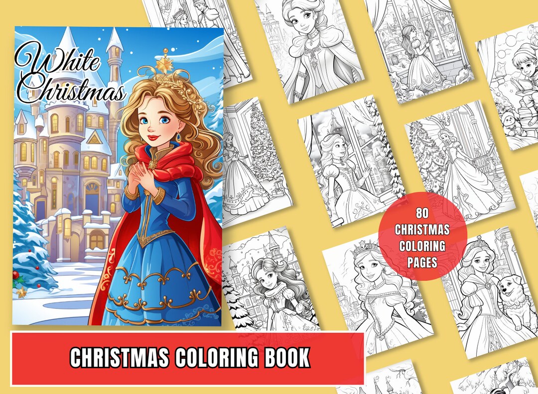 80 White Christmas Coloring Pages for Kids Christmas - Etsy