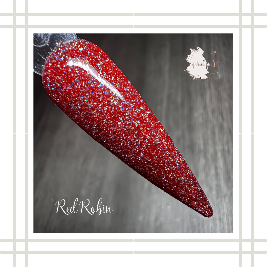 Red Robin Glitter Dipping Powder | Dip Powder for Nails | Acrylic ...