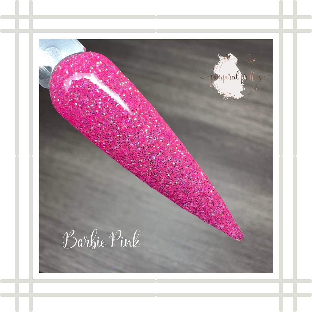 Barbie Pink Glitter Nail Dipping Powder | Dip Powder for Nails ...