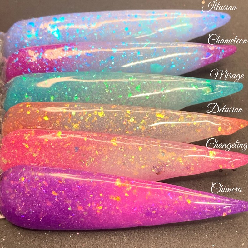 Illusion Thermal Dip Powder Glitter Dipping Powder Dip - Etsy