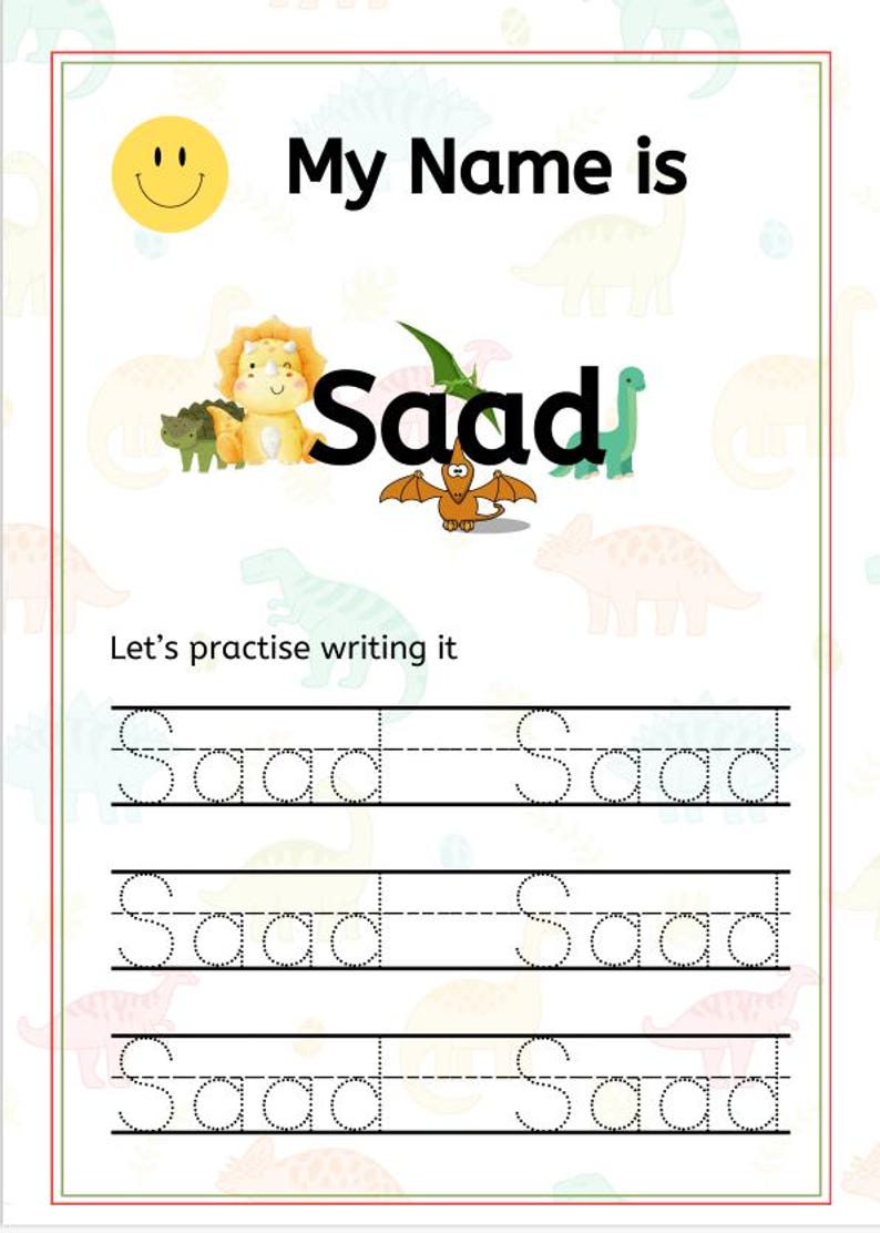 Preschool Writing Worksheet - Etsy