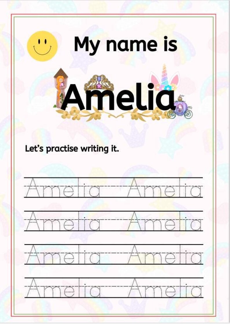 Preschool Writing Worksheet - Etsy
