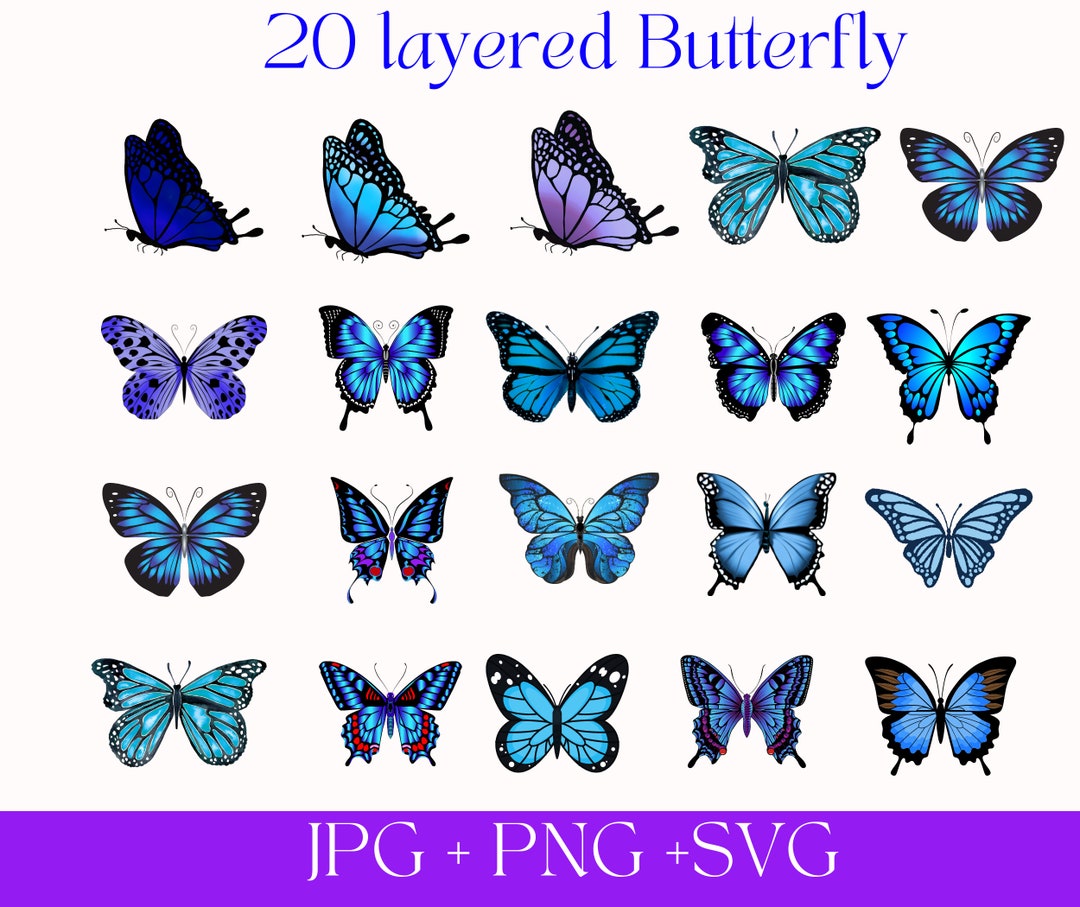 Butterfly SVG Butterfly SVG Layered Butterfly Bundle SVG - Etsy
