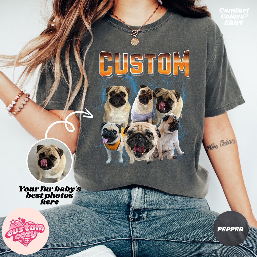 Custom Bootleg Rap Pet Shirt, Custom Pet Shirt, Custom Photo Vintage ...