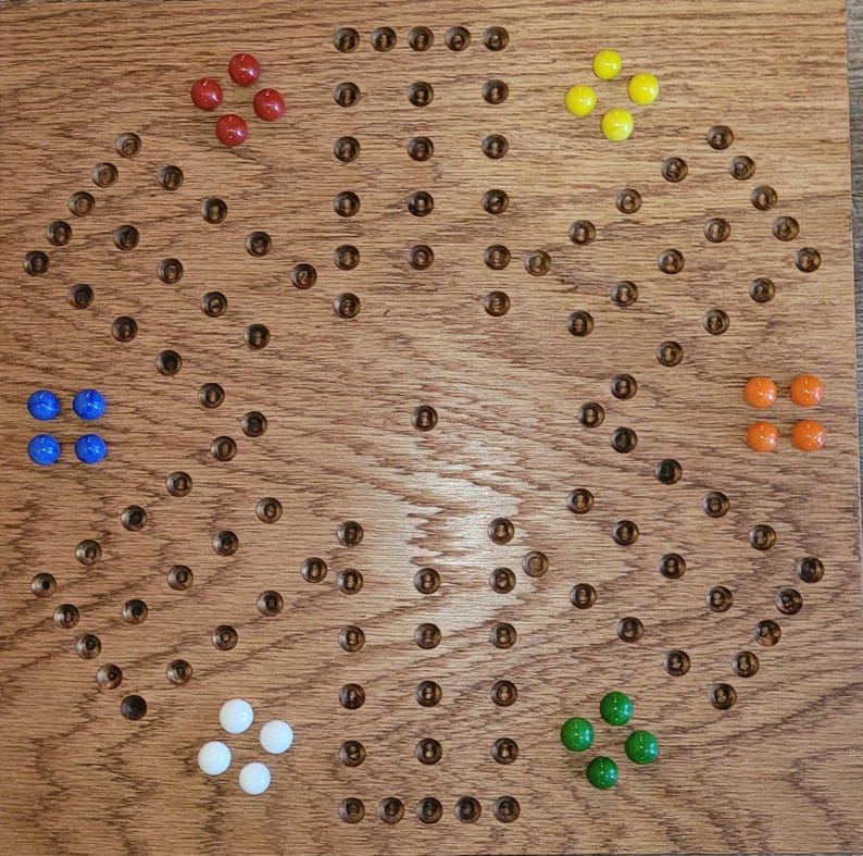 Marble Game Board / Wahoo Board / Family Game / Game Night / Wood Games ...
