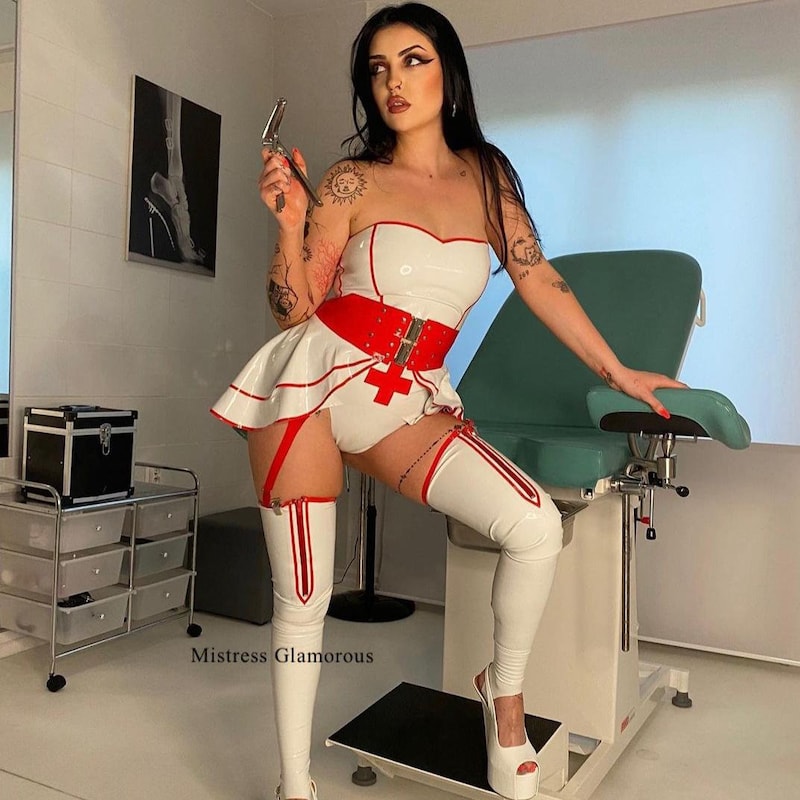 Latex Nurse Outfit Etsy