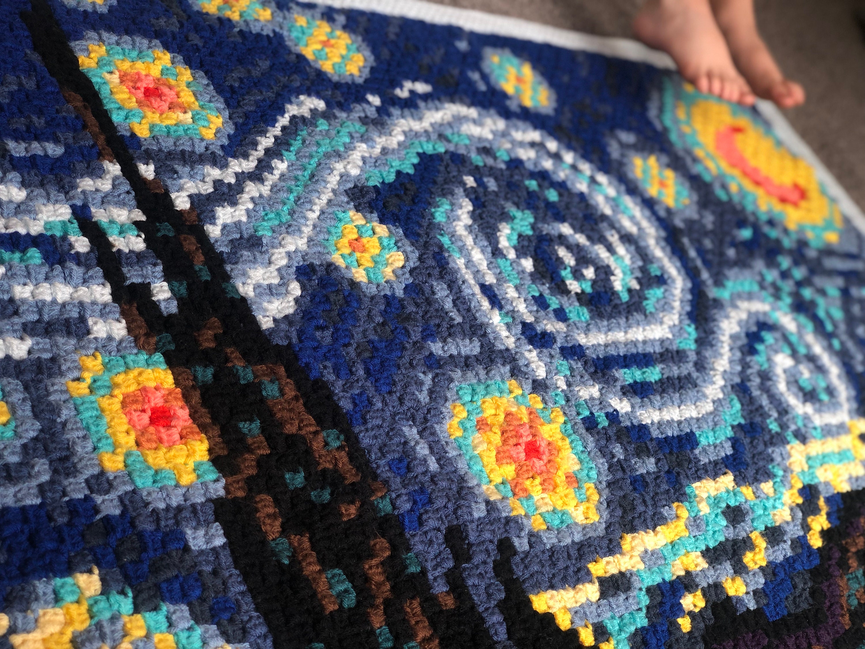 C2C Crochet Starry Night Blanket Pattern - Etsy