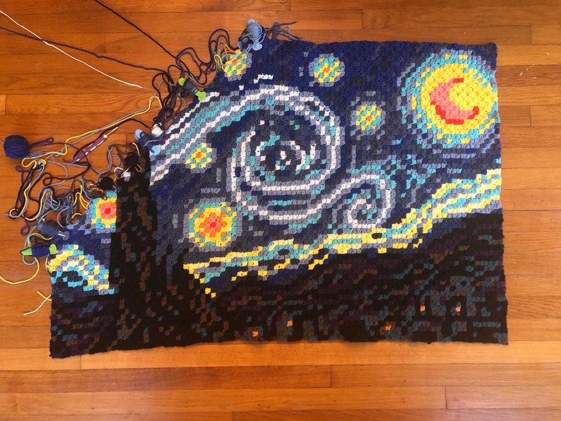 C2C Crochet Starry Night Blanket Pattern - Etsy