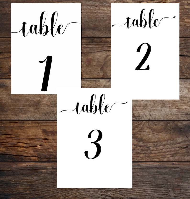 Table Numbers - Etsy