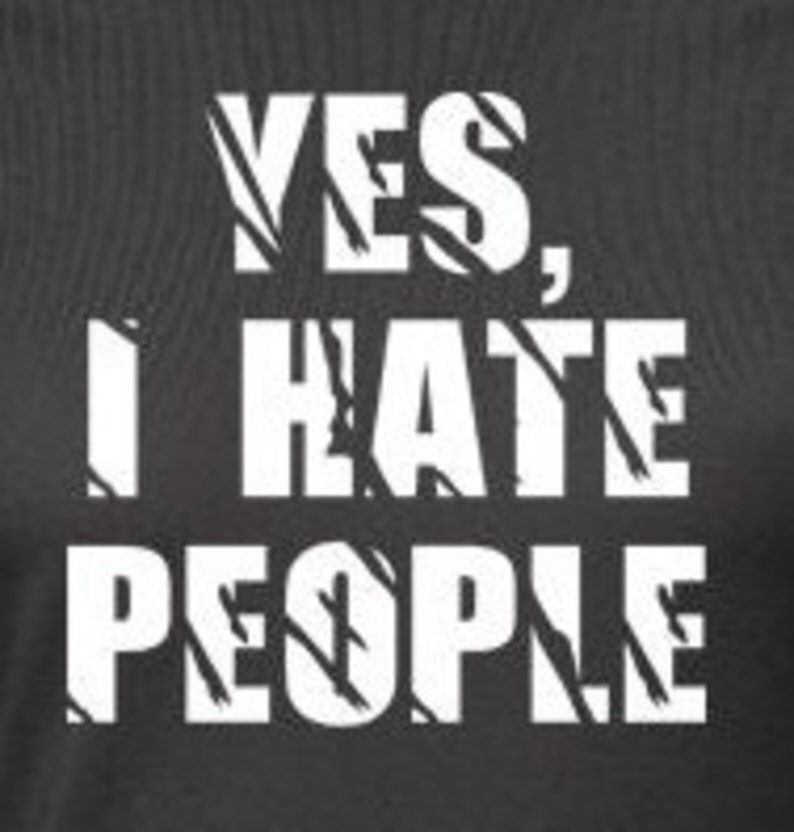 Yes, I Hate People, Girlie Shirt Black / Black - Etsy