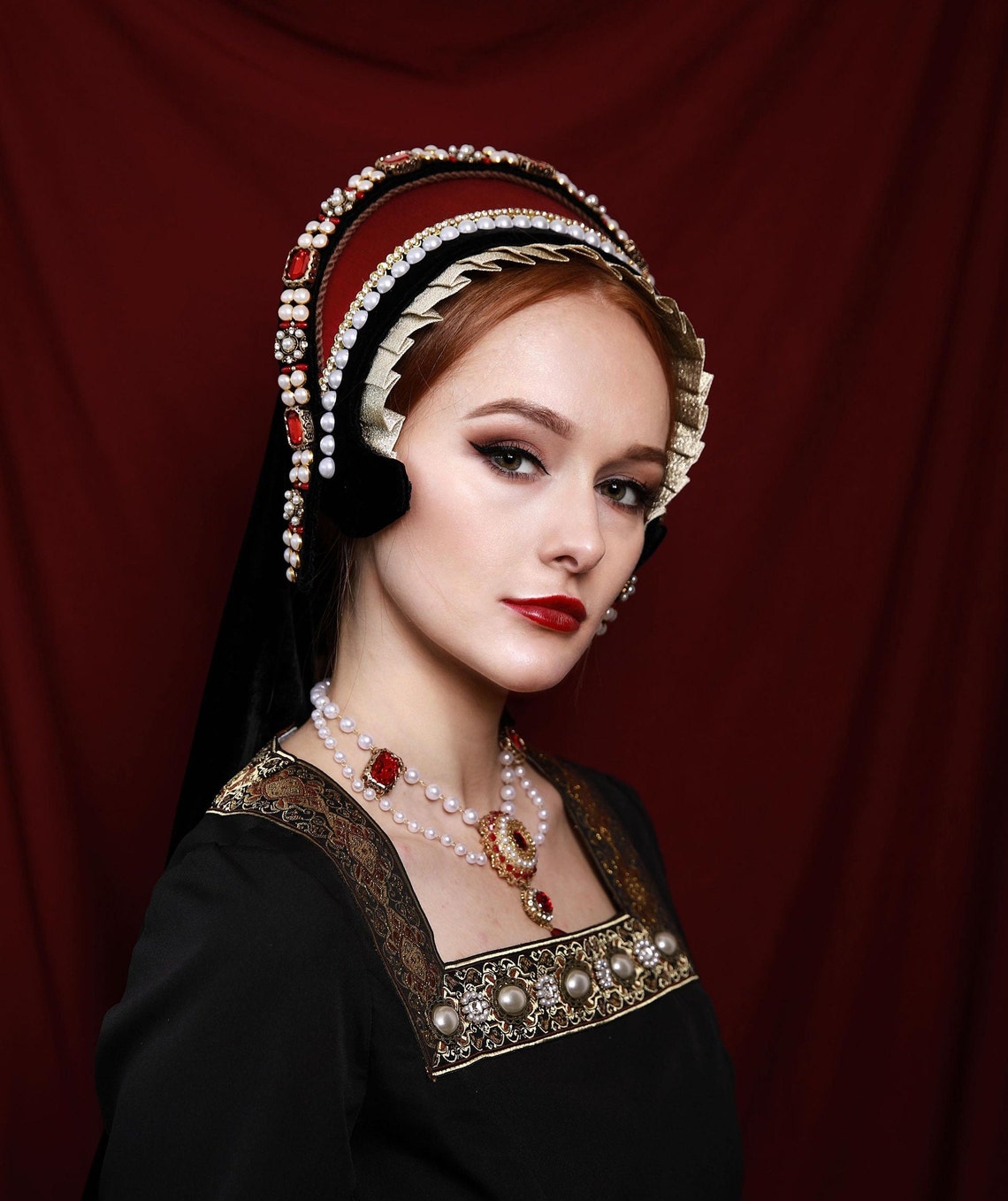 Medieval Renaissance Tudor Headpiece/ Medieval Headdress/ - Etsy