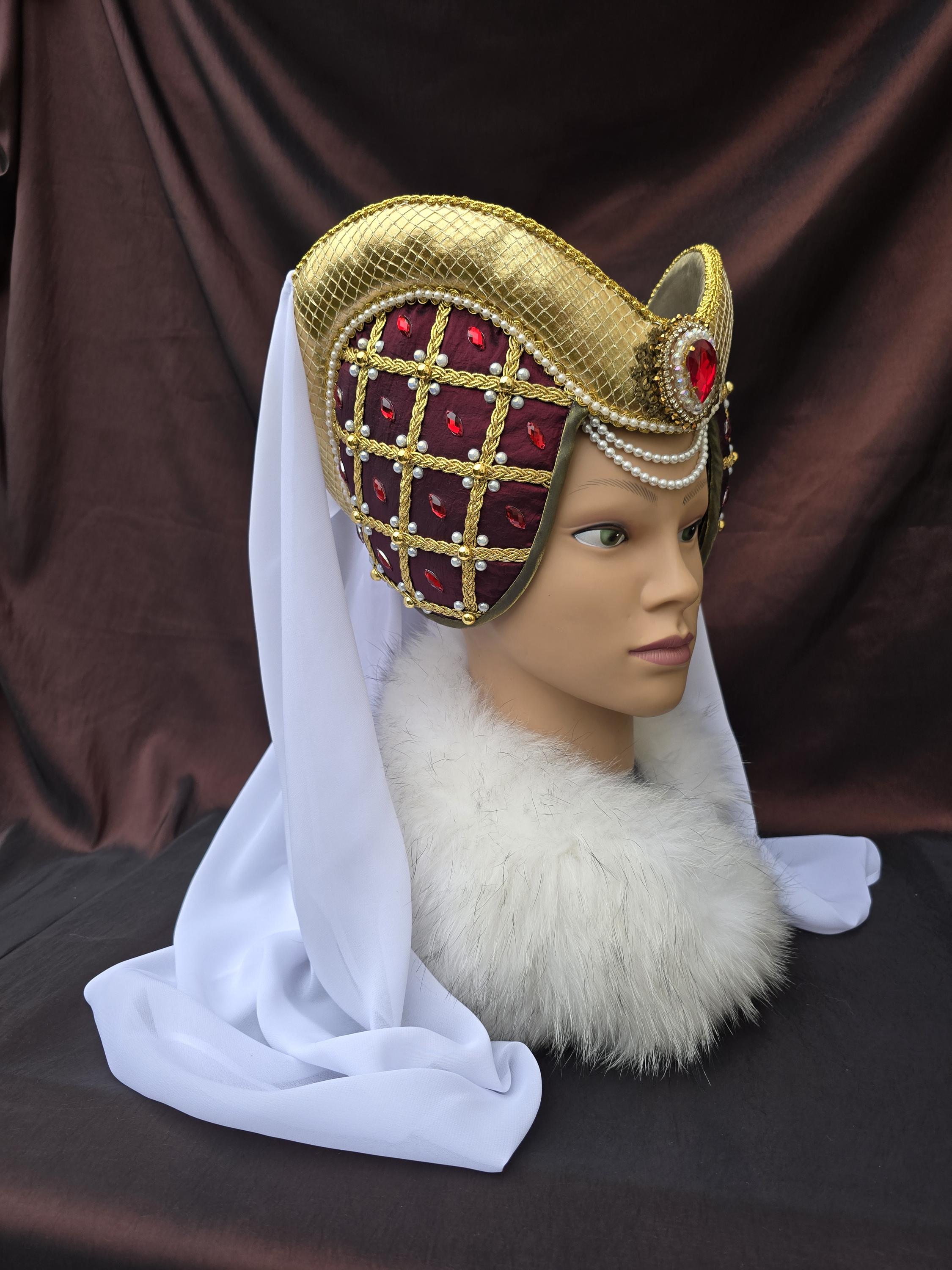 Medieval Renaissance Tudor Headpiece Renfair Headdress Escoffion ...