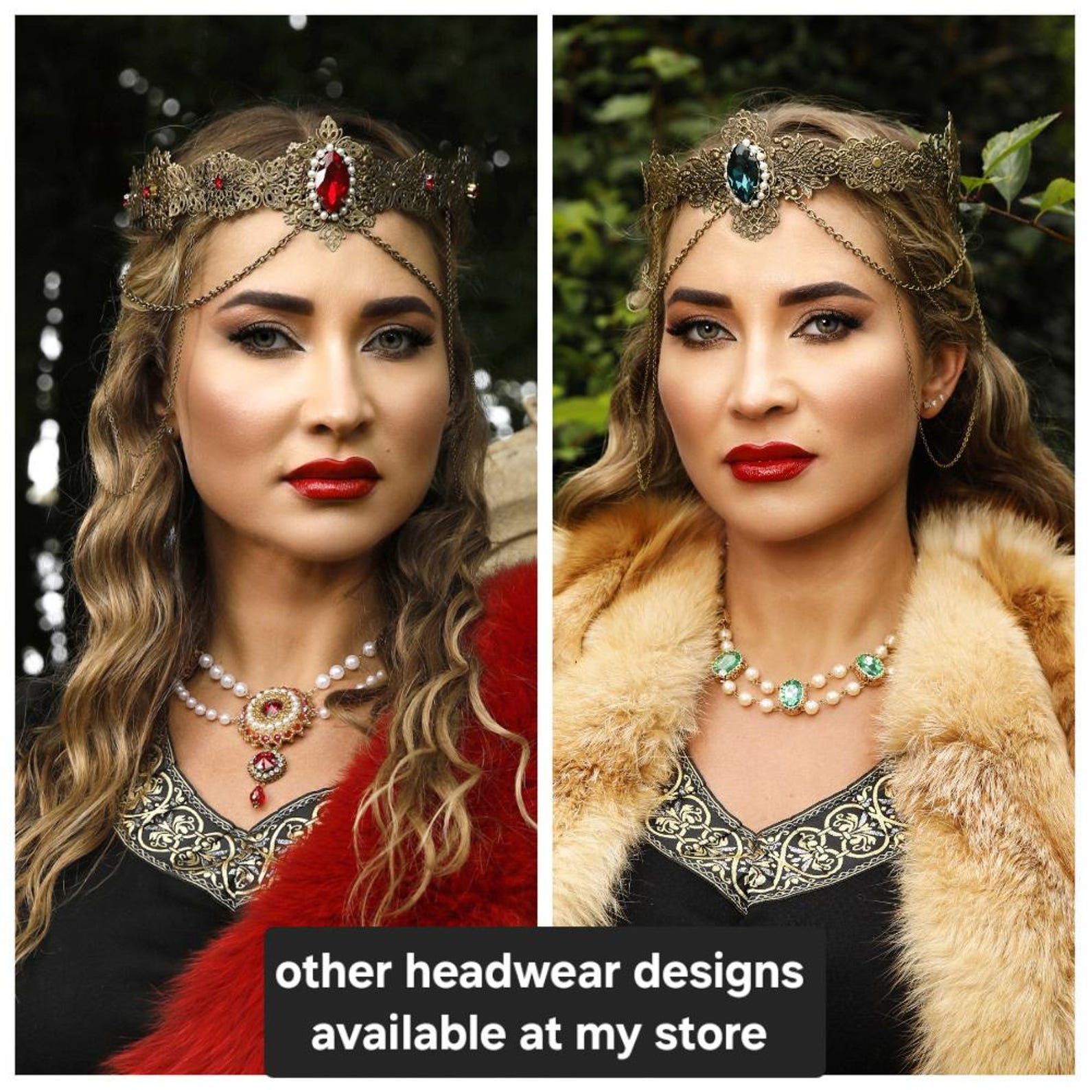 Medieval Renaissance Tudor Headpiece Renfair Headdress Escoffion Outfit ...