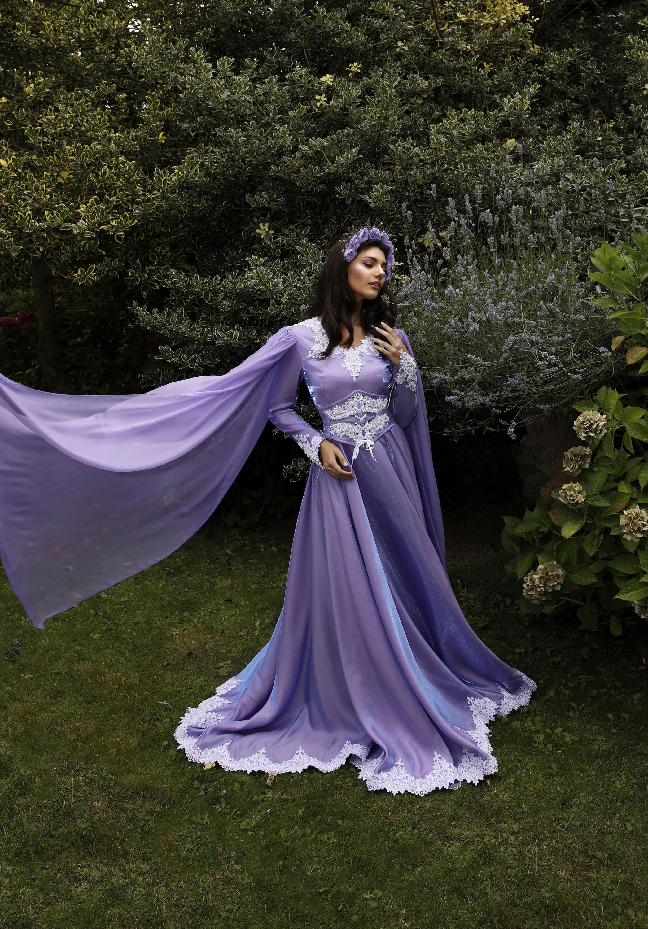 Elf Dress Fairy Gown Elvin Outfit Fantasy Costume Wedding Renfair ...