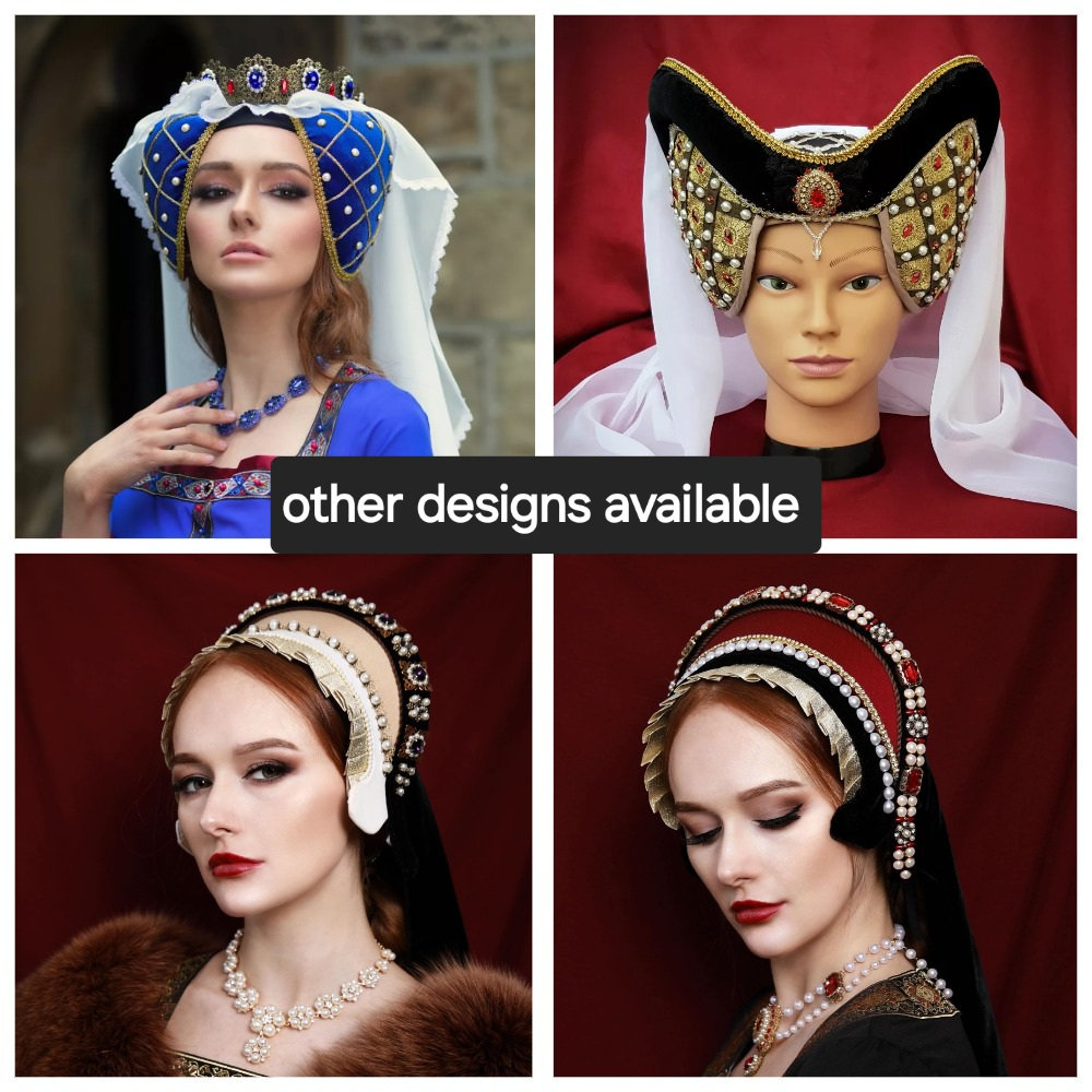 Medieval Renaissance Tudor Headpiece/ Medieval Headdress/ Escoffion ...