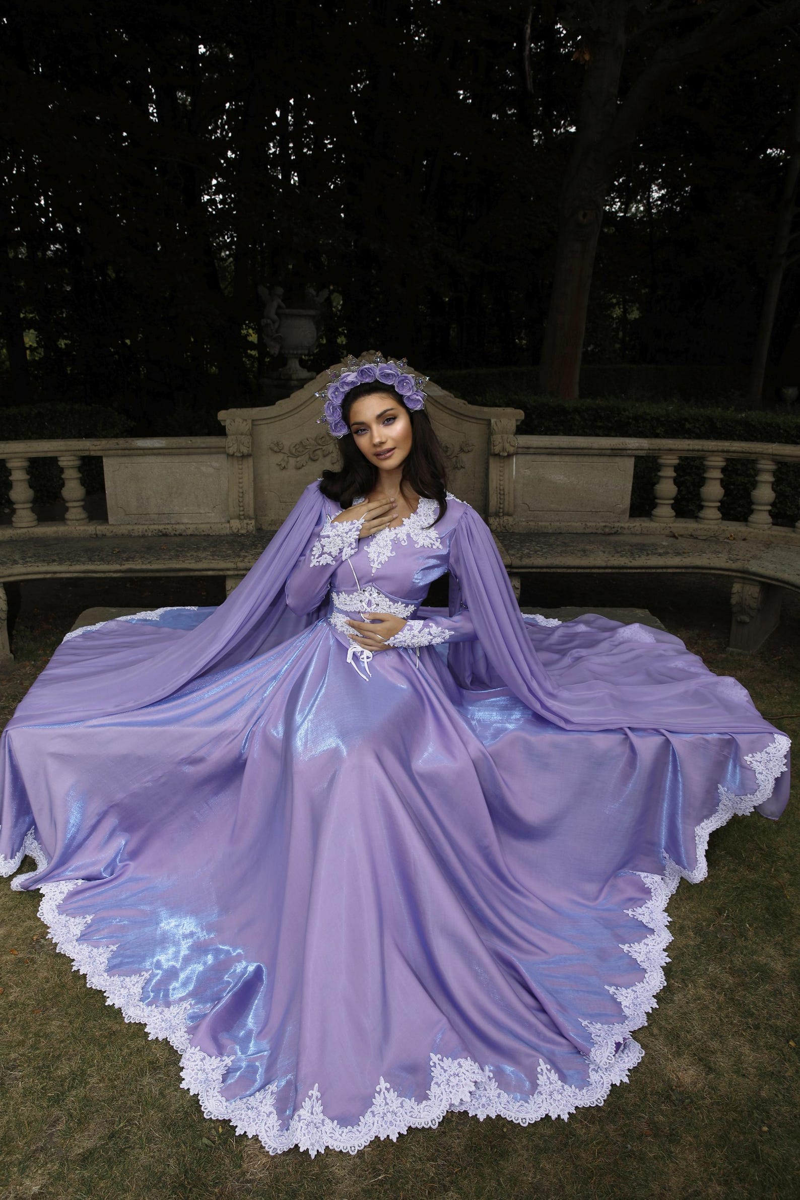 Elf Dress Fairy Gown Elvin Outfit Fantasy Costume Wedding Renfair ...