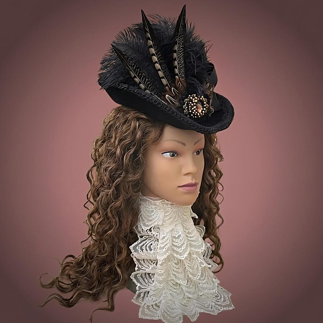 Victorian Bustle Era Hat Edwardian Fashion Historical Headwear With ...