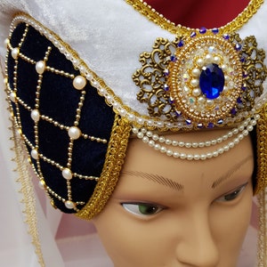 Medieval Renaissance Tudor Headpiece Renfair Headdress Escoffion Outfit ...