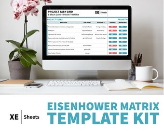 Eisenhower Matrix Template With Time Blocking PDF Bundle, Decision ...