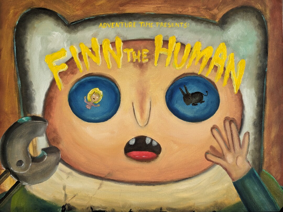 FINN THE HUMAN - Adventure Time Oil Painting on Canvas - Original ...