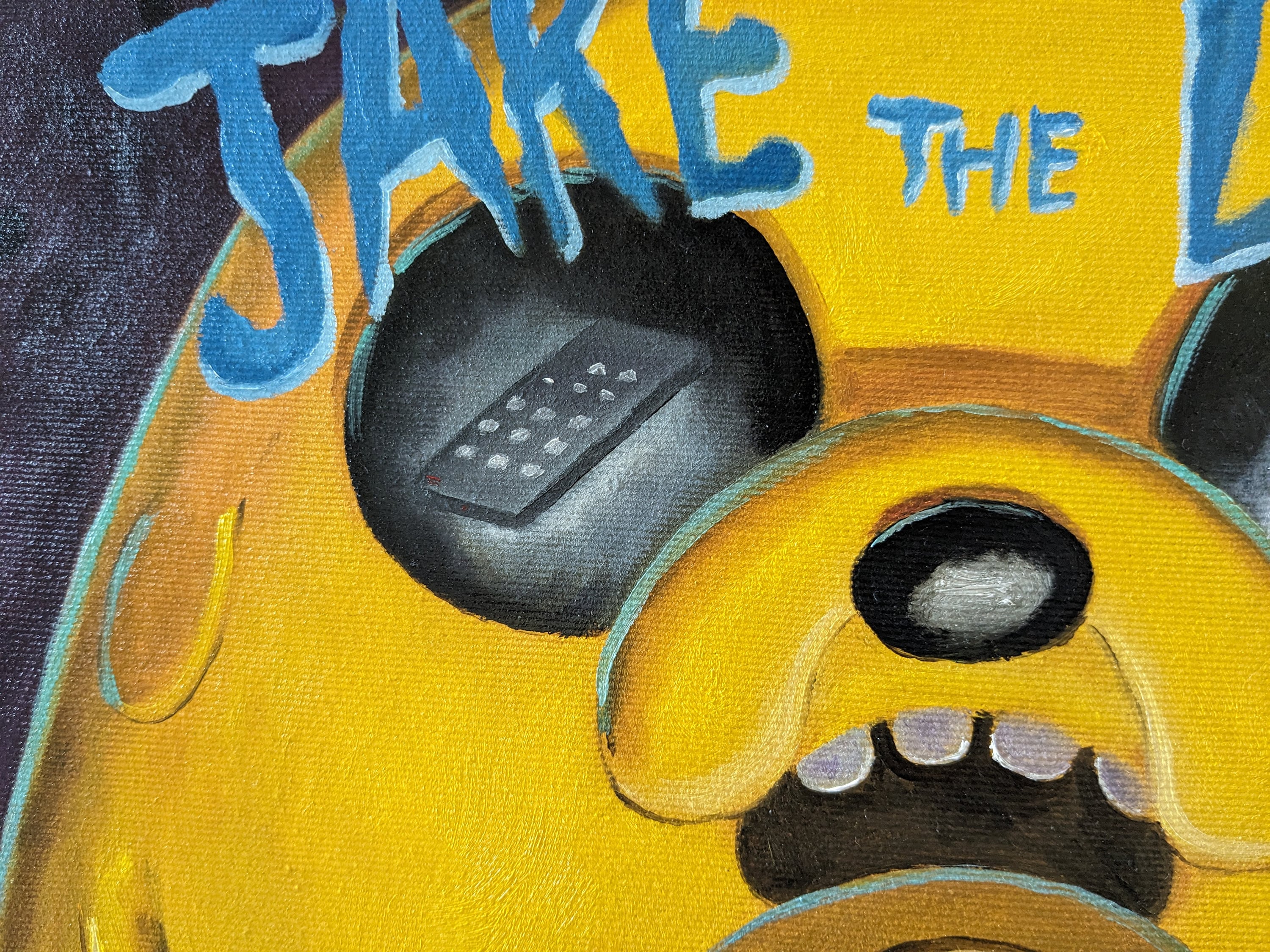 JAKE THE DOG - Adventure Time Oil Painting on Canvas - Original ...