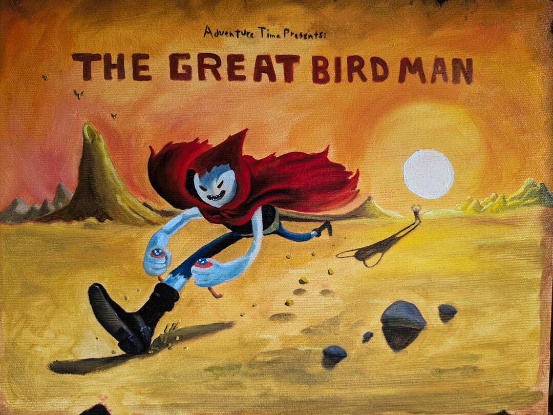 THE GREAT BIRDMAN - Adventure Time Title Card: Oil Painting on Canvas ...