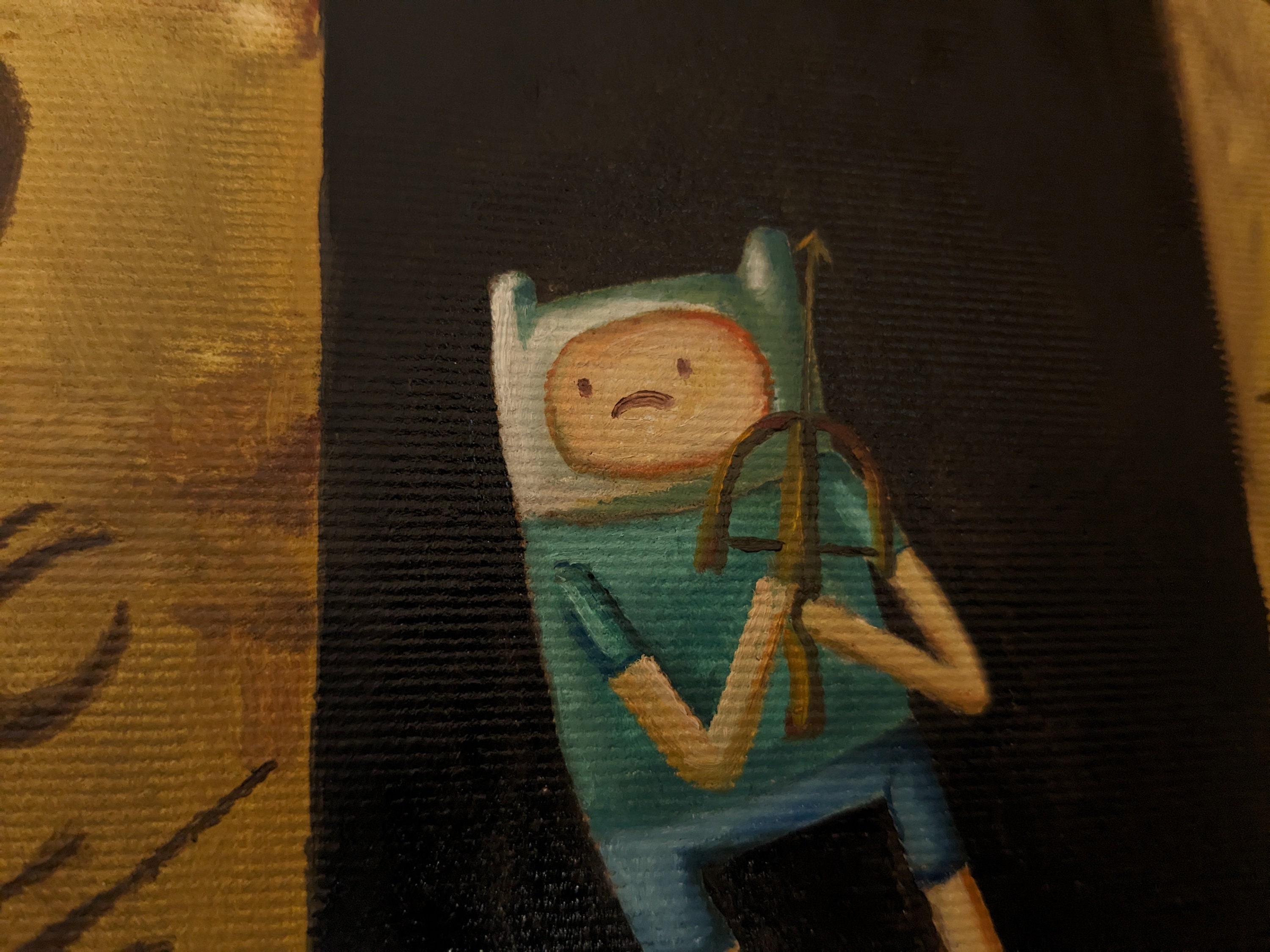 Adventure Time Oil Painting on Canvas City of Thieves Original Handmade ...