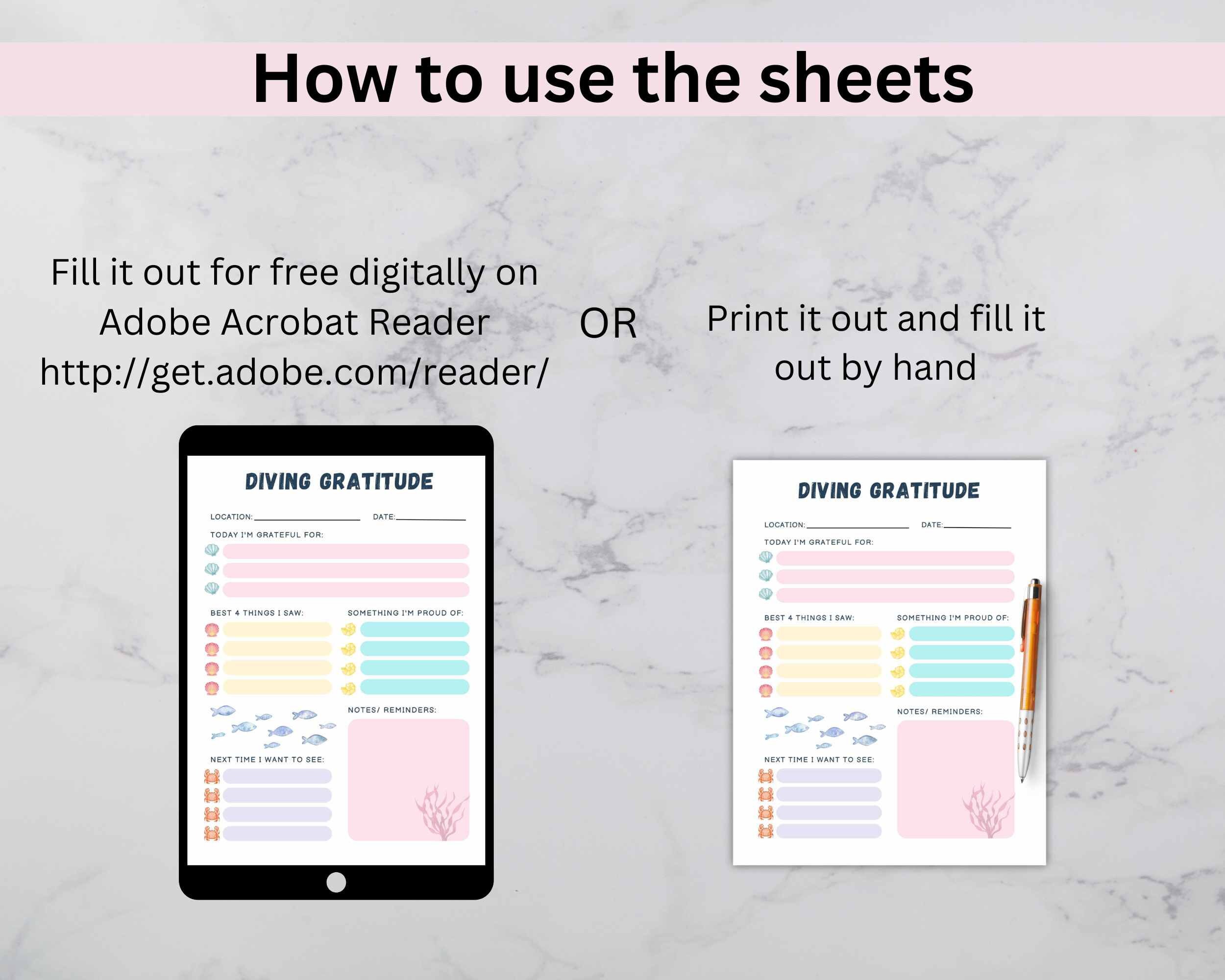Scuba Planner Printable Planner for Scuba Divers Scuba Teachers Female ...