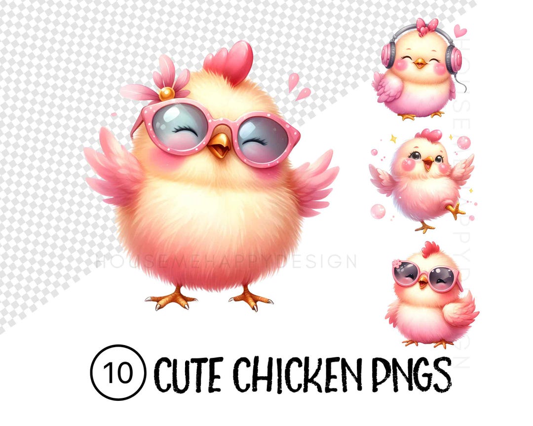 Crazy Chicken PNG, Cute Chicken Clipart, Digital Chicken, Funny Birds ...