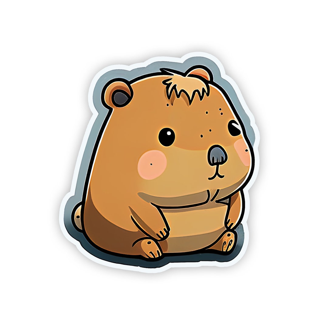 Cute Capybara Sticker Capybara Sticker Kawaii Sticker - Etsy