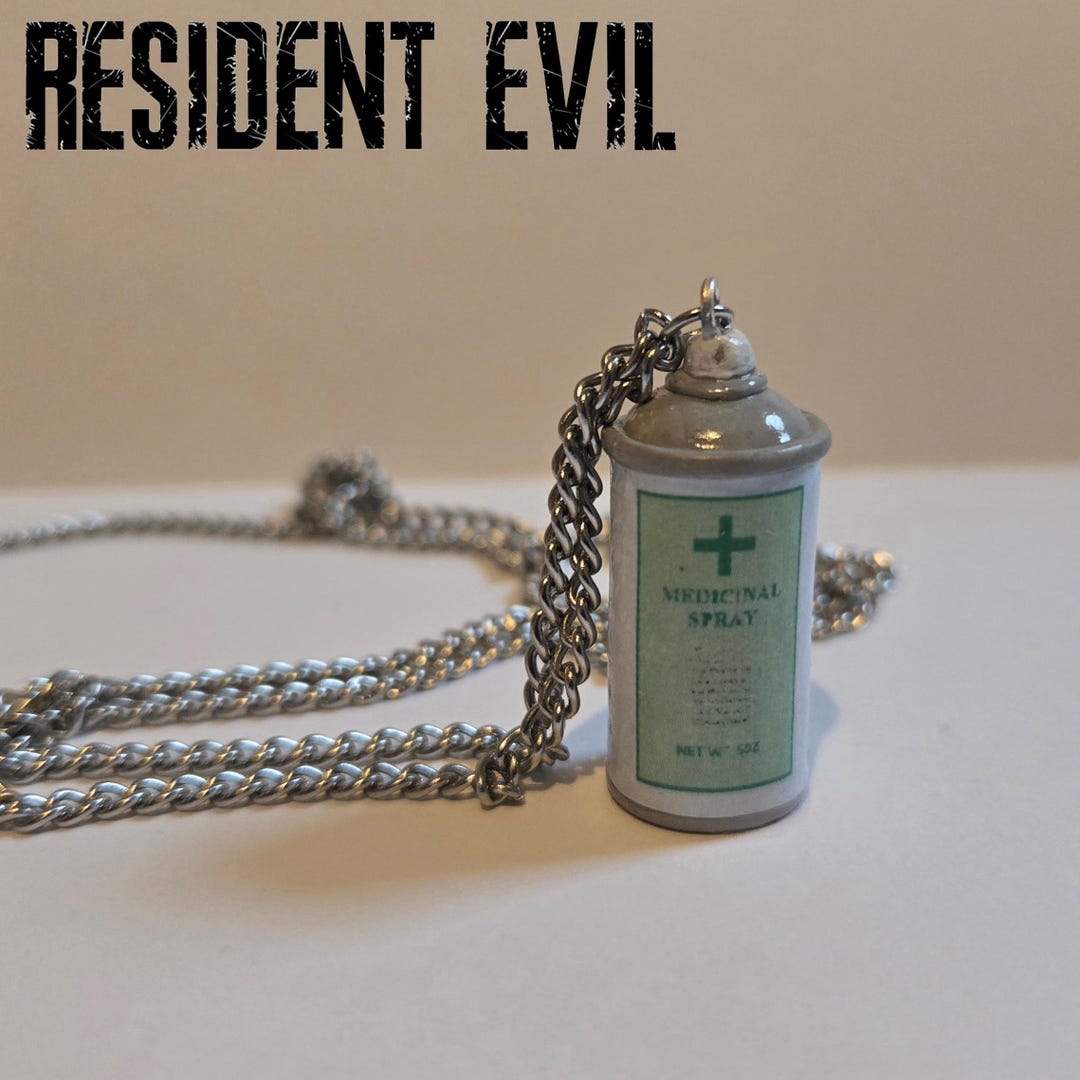 Resident Evil Inspired First Aid Spray Pendant Necklace - Handmade - Etsy