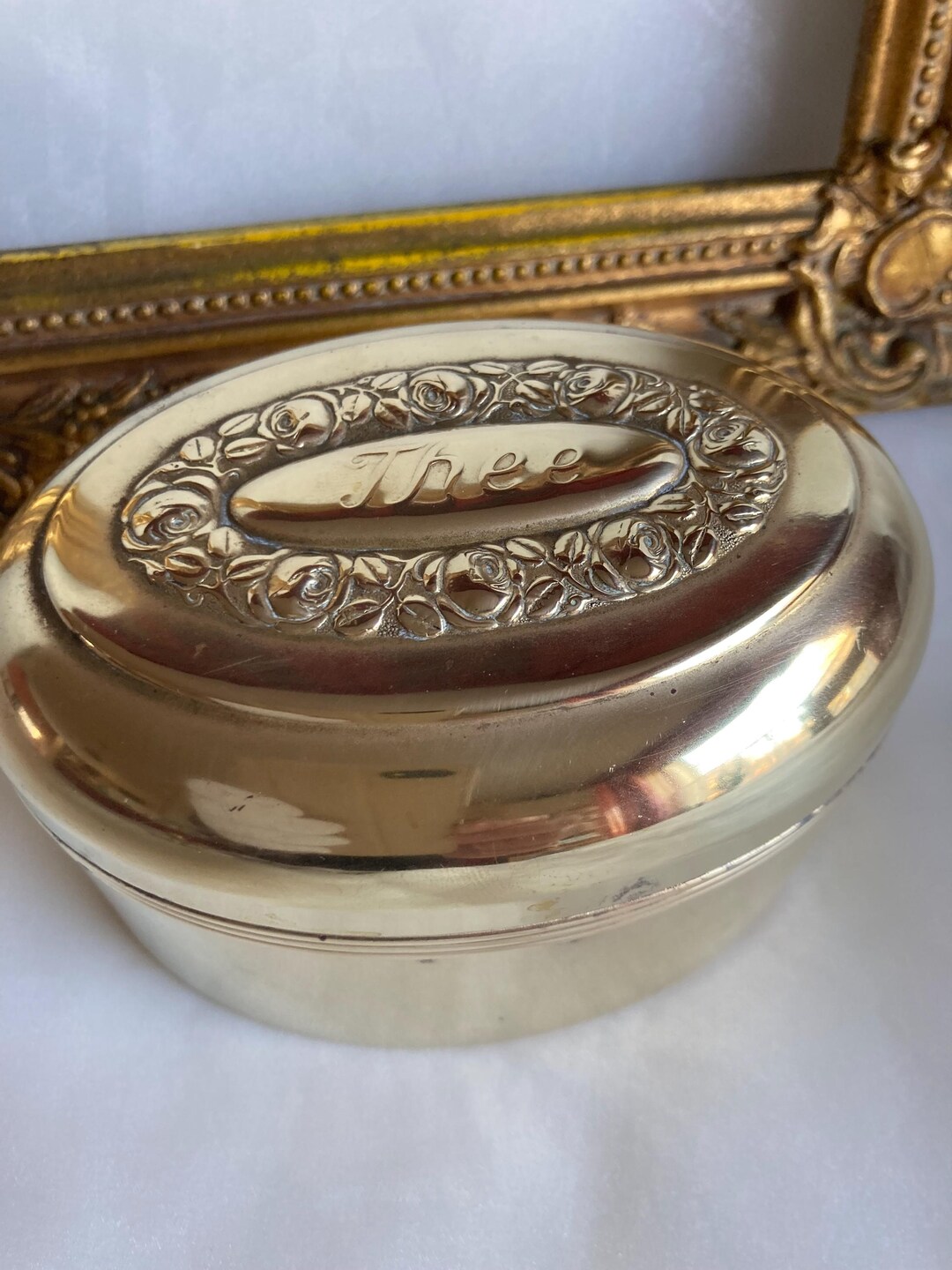 Antique Dutch Tea Box, Brass Tea Tin With Roses. Circa 1880-1900 - Etsy
