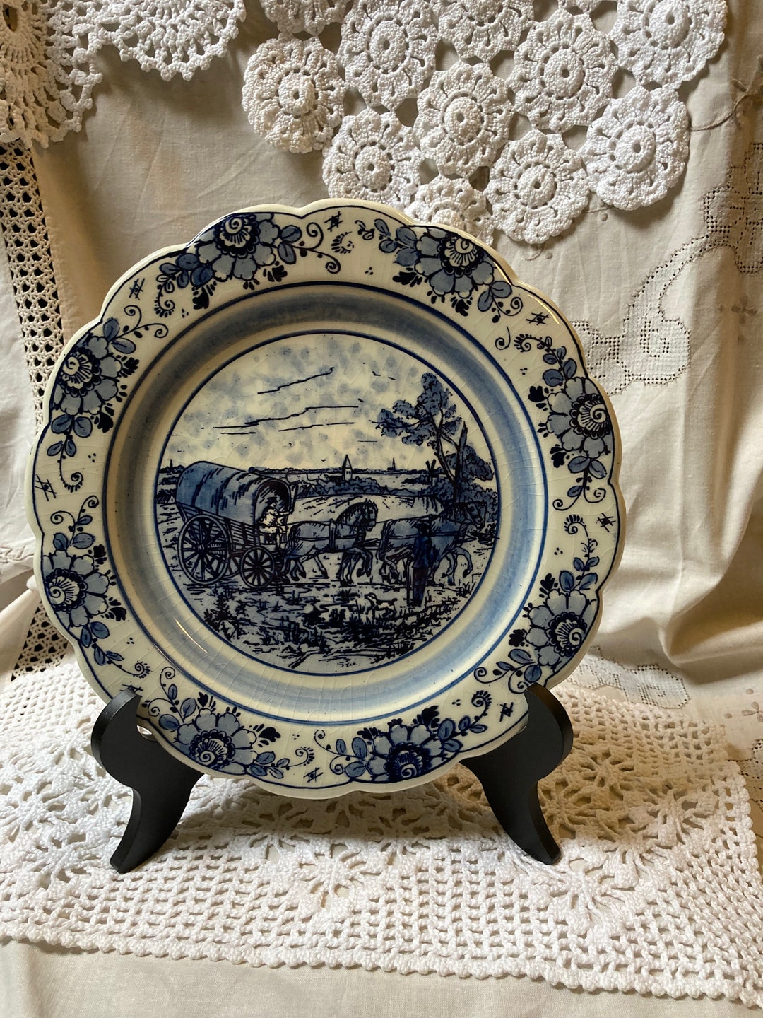 Delfts Blue Wall Sign . Vintage From the 1990s - Etsy