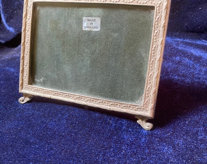 Antique Brass Picture Frame Flowered | Vintage Photo Frame | Golden ...