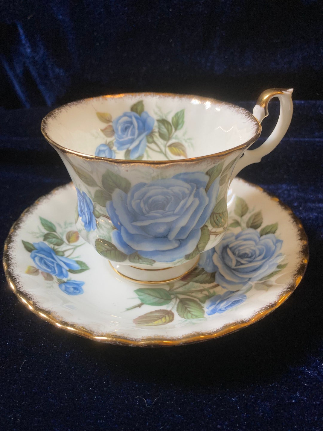 Golden Crown E&R, Rose Queenseries Blue Moon Cup With Saucer. - Etsy