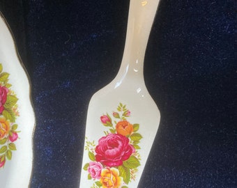Old Foley Cake Plate Server England Cake Plate James Kent Pink Cake ...