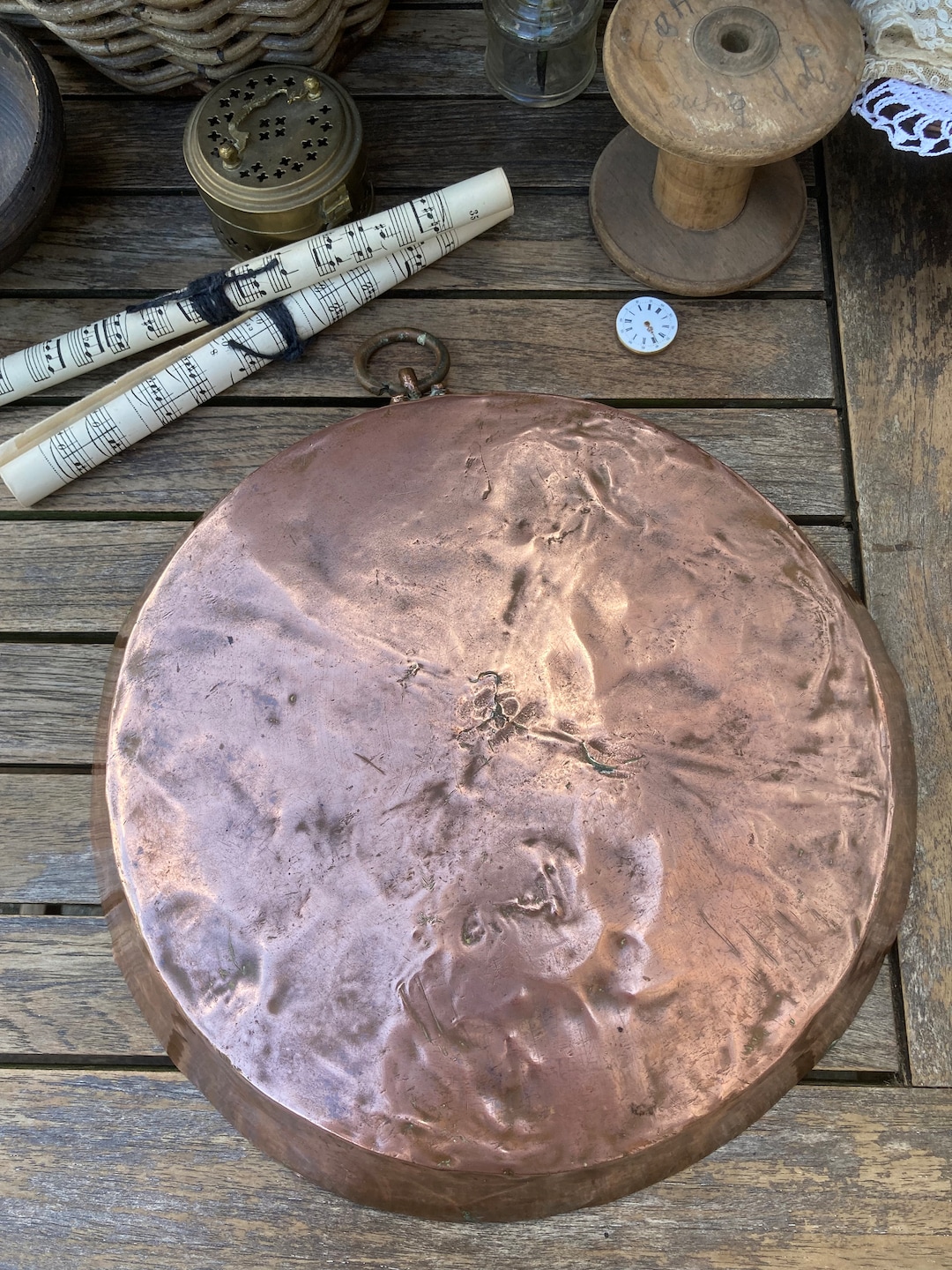 Antique Copper Baking Pan With Ring. - Etsy