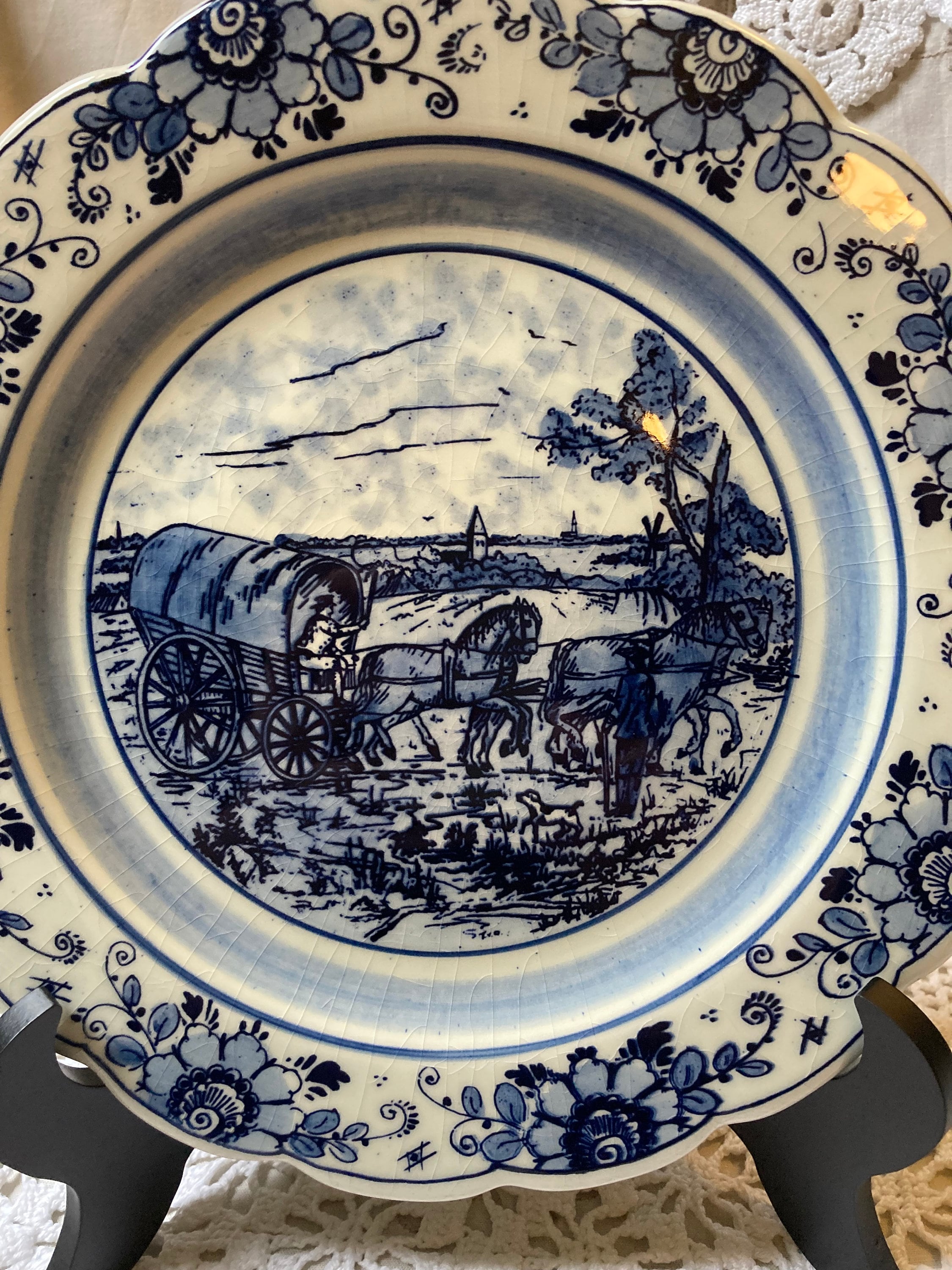 Delfts Blue Wall Sign . Vintage From the 1990s - Etsy