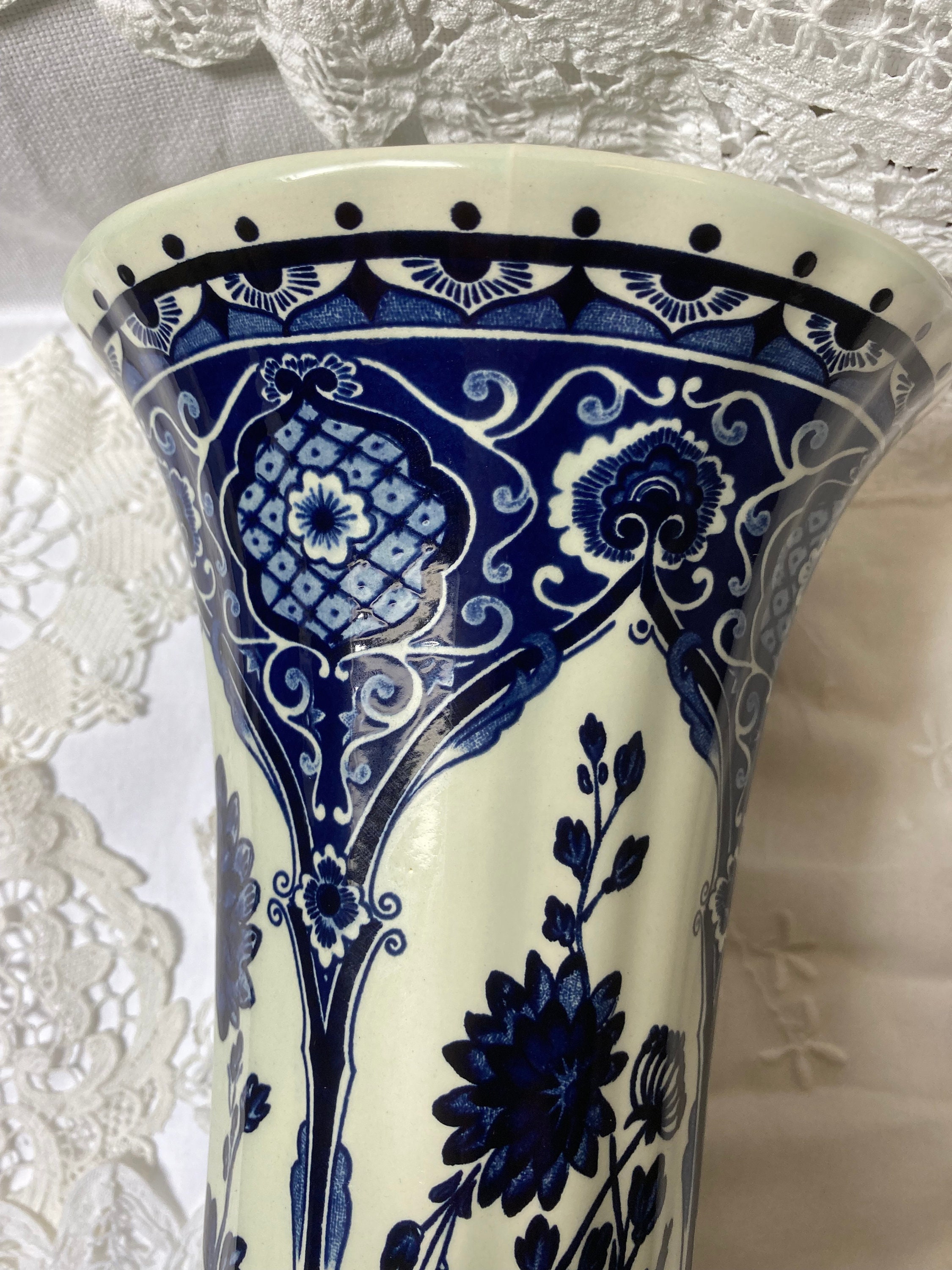 Beautiful Vintage Delft Boch Sphinx Vase From the 1950s - Etsy